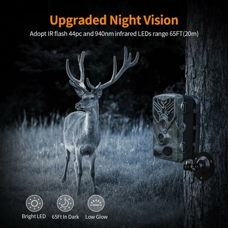 AltLoop WiFi 24MP 1296P Trail Camera with No Glow Night Vision Motion ...