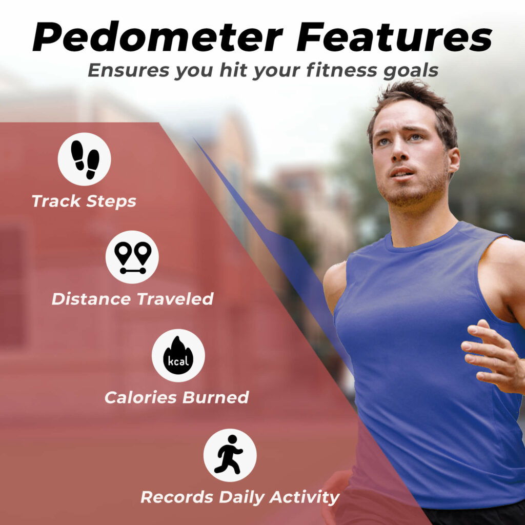 SteppyFit Multi-Functional Portable Step Counter and 3D Pedometer with Clip for Fitness Tracker ...