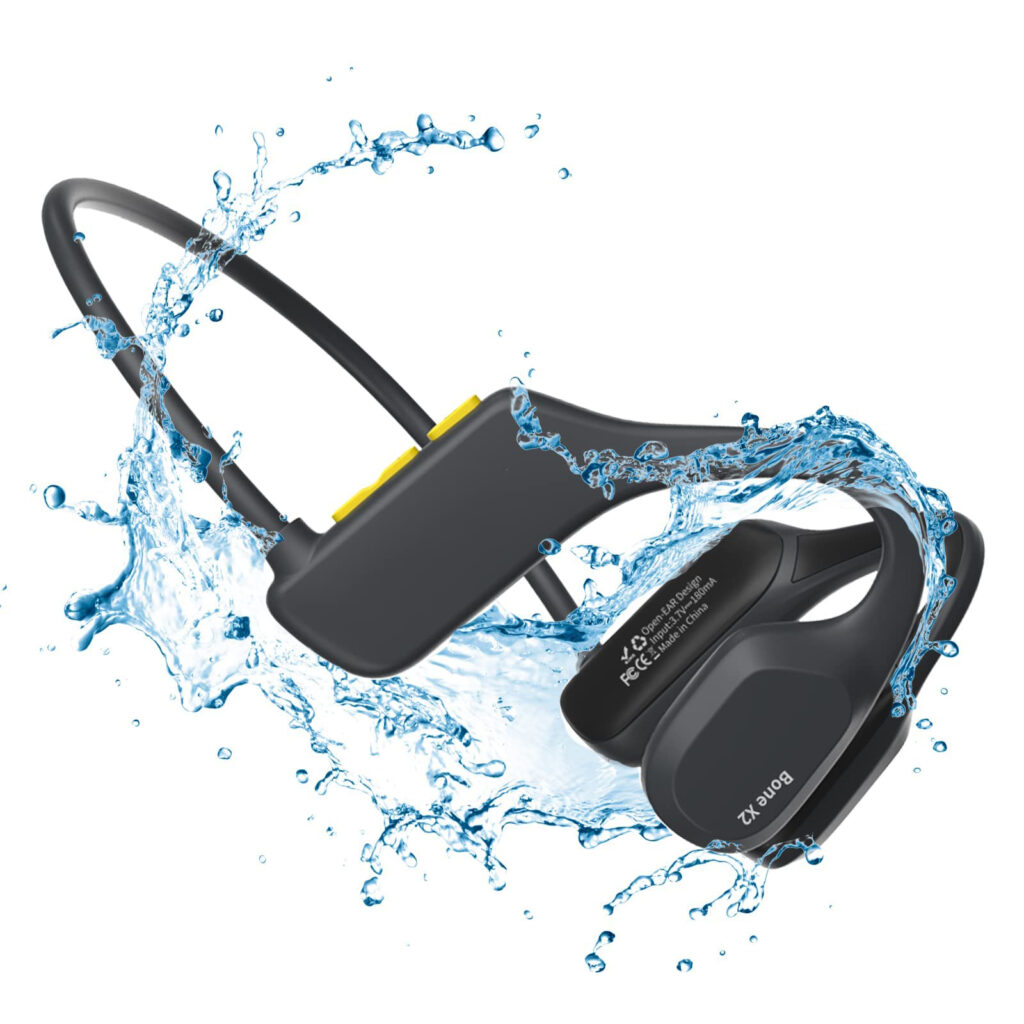 AquaWave IPX8 Waterproof Headphones with Bone Conduction Technology ...