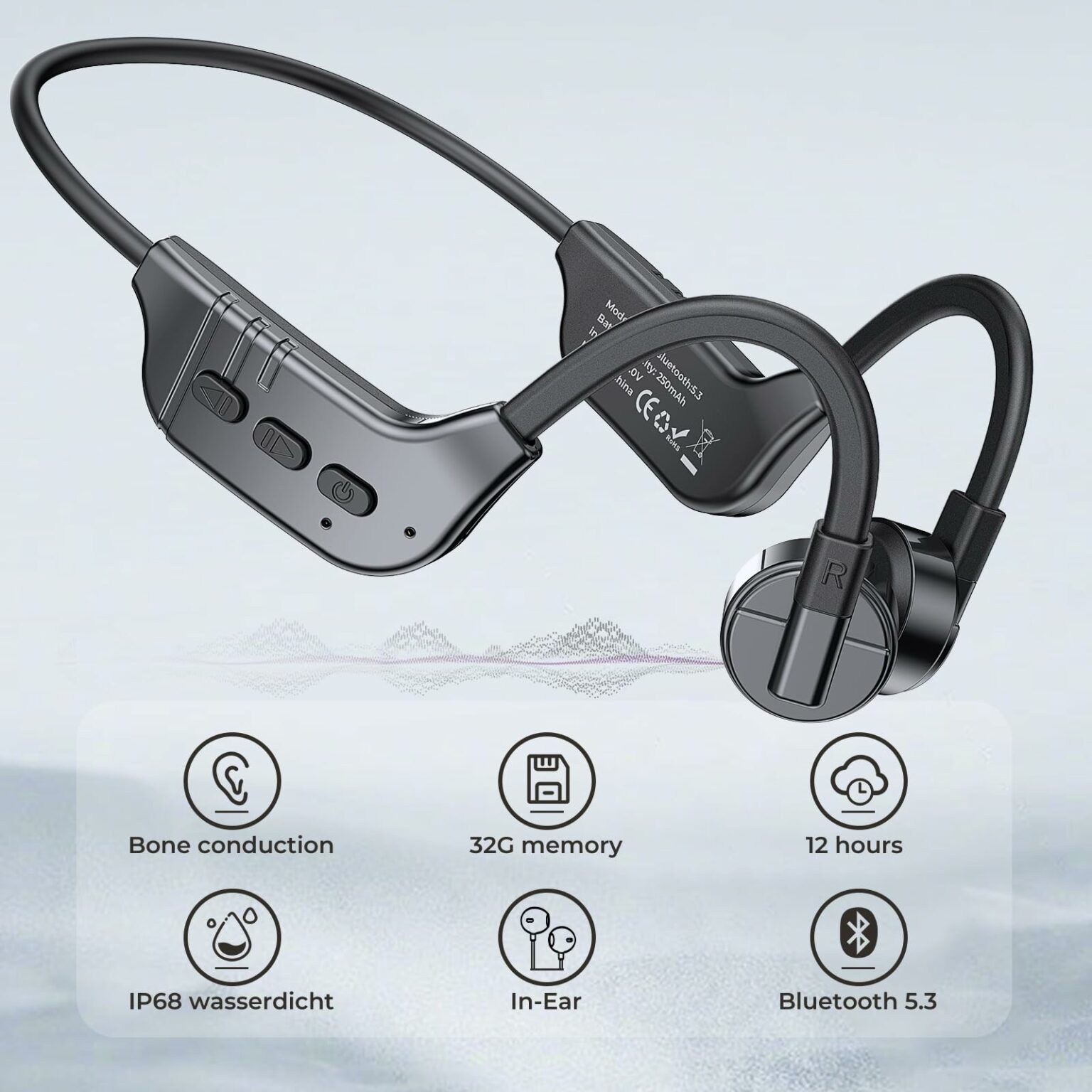 AquaBeats Ultra-Light Waterproof Headphones - 32GB Built-in Memory ...